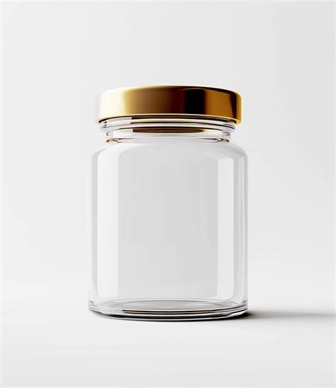 투명 유리 병 미니멀 스타일 금색 캡