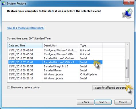 Windows 7 Can A System Restore Reinstall Uninstalled Programs Super User