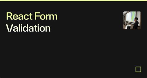 React Form Validation Codesandbox