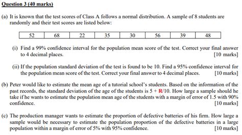 Solved Question 3 40 Marks A It Is Known That The Test