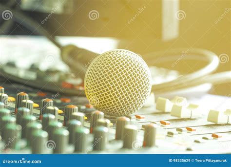 Analog Microphone Stock Image Image Of Knob Musical 98335629