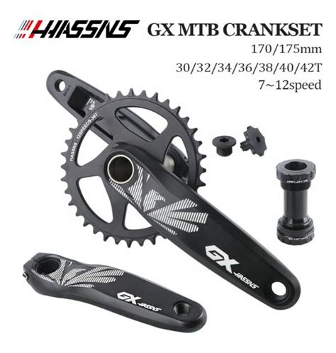 자전거크랭크암 호환 자전거크랭크 수리 부품 Hassns 자전거용 크랭크셋 Mtb 모노플레이트 크랭크 암할로우 티몬