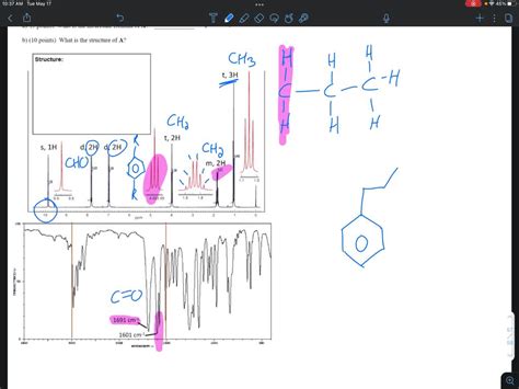 Solved 5 A Using The Following H Nmr Cnmr And Ir Spectra Determine The Structure Of Csho