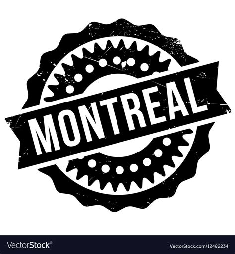 Montreal Stamp Rubber Grunge Royalty Free Vector Image