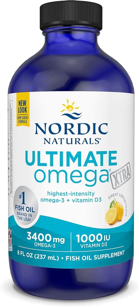Nordic Naturals Ultimate Omega Xtra Liquid Lemon Flavor