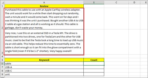 How To Count The Repetition Of A Word S In Excel 3 Ways