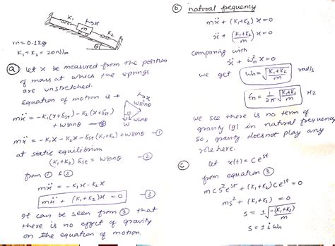 [solved] 35 Pts Consider The System Shown In Fig 1 M 0 1 Kg K1 K2 20 N M A Write