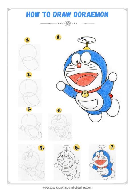 How To Draw Doraemon Cartoon Drawing Tutorial Pencil Drawings Easy Doraemon