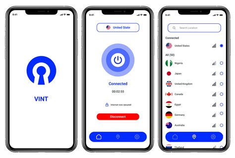 vpn ui design on behance