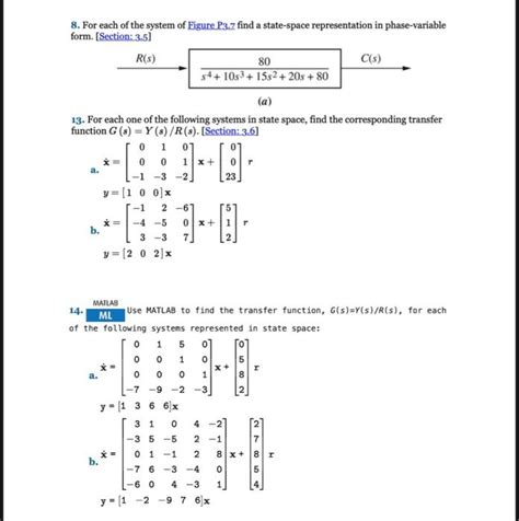 Solved 8 For Each Of The System Of Figure P3 7 Find A