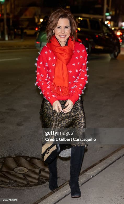 Stephanie Ruhle Is Seen Arriving To The Lingua Franca Fashion Show On