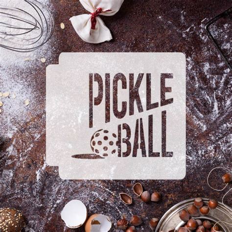 Pickleball 783 I424 Stencil Etsy