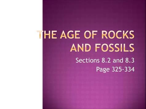 PPT The Age Of Rocks And Fossils PowerPoint Presentation Free Download ID