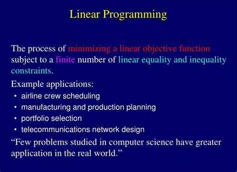 ppt linear programming powerpoint presentation free download id