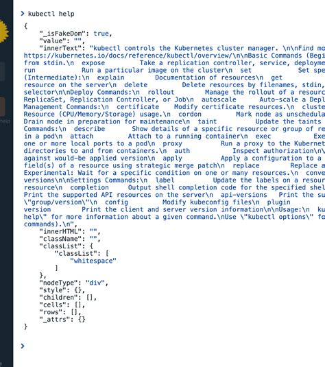 Browser Version Kubectl Help Returns A Dom Object · Issue 1687 · Kubernetes Sigskui · Github