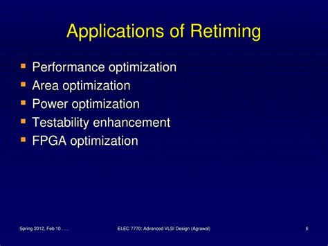 elec 7770 advanced vlsi design spring 2012 retiming ppt download