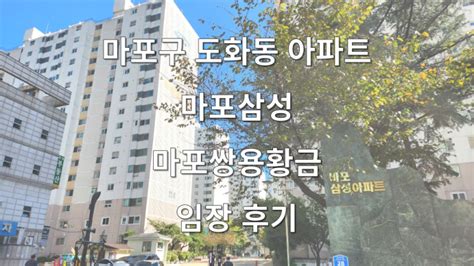 마포구 도화동 아파트 마포삼성 마포쌍용황금 임장 후기 네이버 블로그