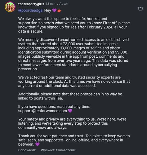 Tea App Breach Women Only Dating Platform Leaks 72k User Images