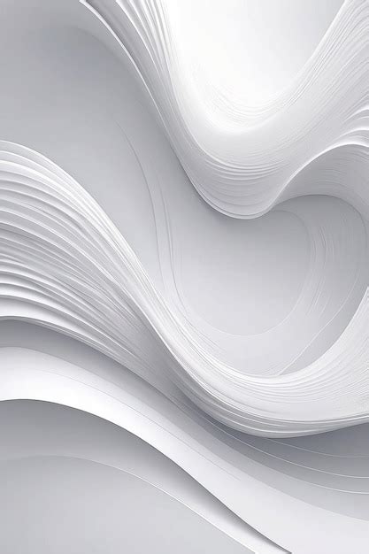 Premium Photo Abstract White Dynamic Waves Background Stock Illustration