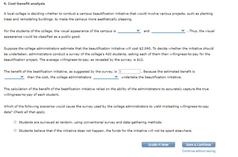 Solved 4 Cost Benefit Analysis A Local College Is Deciding