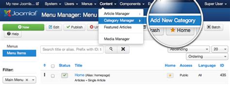 Joomla Categories Fastwebhost Tutorials