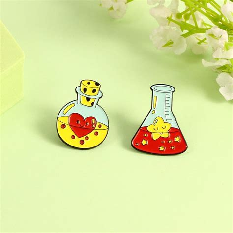 Science Experiment ‘beaker Love Enamel Pin Distinct Pins