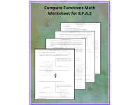 Compare Functions Math Worksheet For F A By Teach Simple