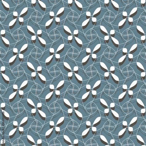 Geometric Seamless Pattern Background Simple Graphic Print Vector Repeating Line Texture Of