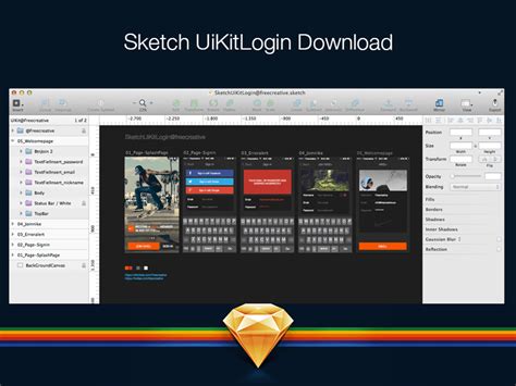 Ui Kit Login IOS Sketch Resource Sketch UI Kits Download Sketch Resource