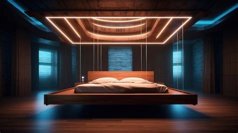 Premium Photo Bed Hd Wallpaper Stock Image