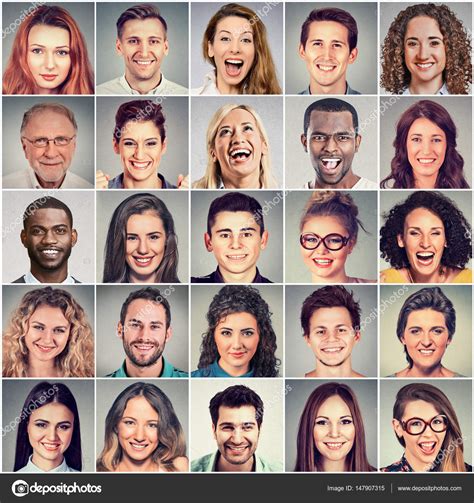 웃는 얼굴 다민족 사람들이 남성과 Wome의 행복 그룹 — 스톡 사진 © Siphotography 147907315