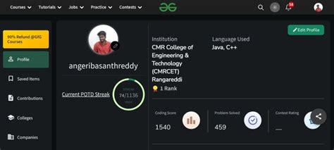 a basanth reddy on linkedin geekstreak2024 contest gfg geeksforgeeks geekstreak2024