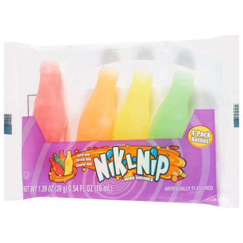 Nik L Nip Mini Drinks 4 Pack Bottles Front Right Elevated