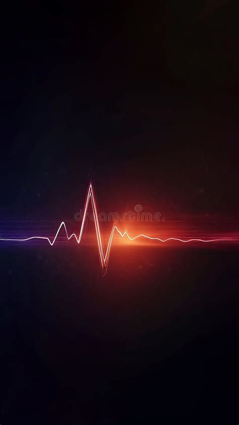 Vibrant Heartbeat Waveform Displaying Energy And Motion In Dark Space