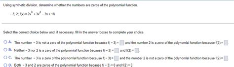 Solved Using Synthetic Division Determine Whether The Chegg