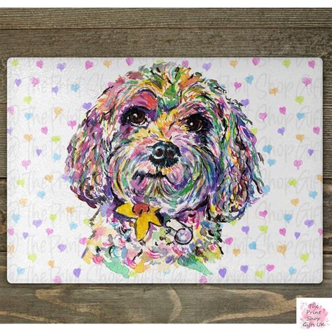 Cavapoo Chopping Board Cavapoo Ts Watercolour Cavapoo Watercolour Artwork New Home Ts