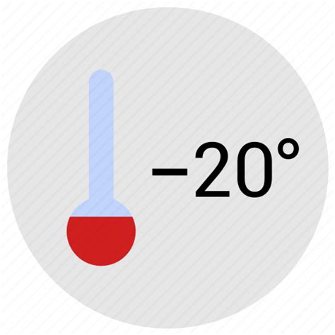 Cold Condition Degrees Minus Temperature Thermometer Icon