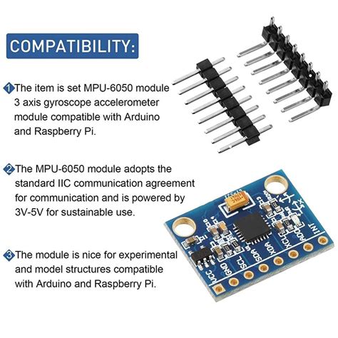 Module 4 X Gy 521 Mpu 6050 Mpu6050 6dof Gyroscope à 3 Axes