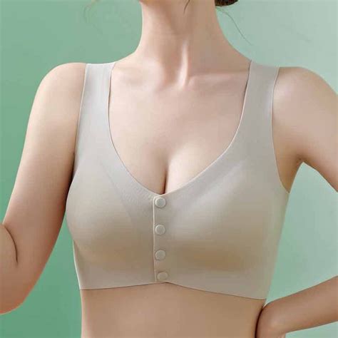 Lolmot Front Closure Bras For Women Plus Size Push Up Bras No Underwire