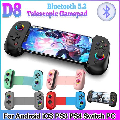 D8 Wireless Telescopic Game Controller Bluetooth Compatible 5 2 Extendable Game Console Joystick