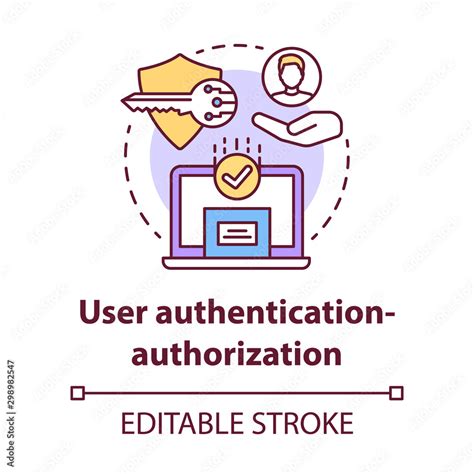 User Authentication Authorization Concept Icon Software Development