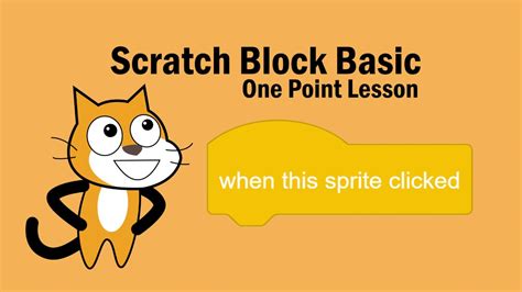 Scratch Block Basic When This Sprite Clicked Block YouTube
