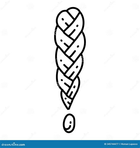 Doodle Exclamation Mark Icon Vector Attention Sign Symbol Warning Alert Icon Hand Drawn Line