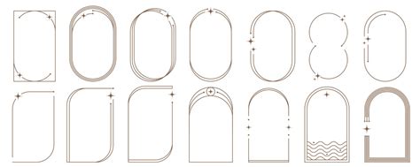 Aesthetic Frame Shape Outline Minimal Graphic Vector Image