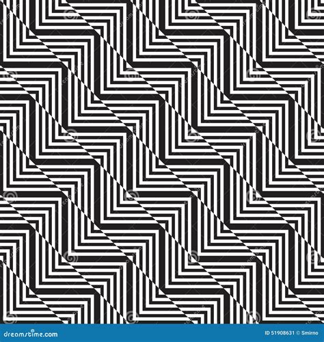 Black And White Abstract Geometric Pattern Optical Illusion Stock