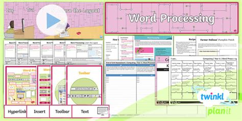 Computing Word Processing Year 4 Unit Pack