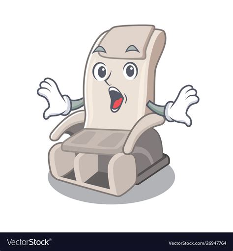Surprised Massage Chair Middle Room Cartoon Vector Image