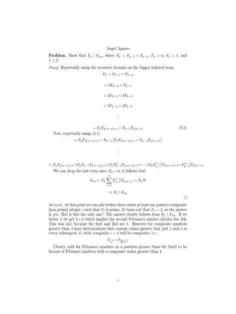 Fibonacci Divisibility Pdf