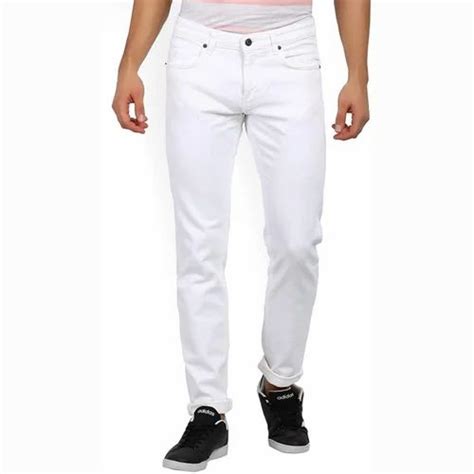 Slim Fit Plain Men White Denim Jeans At Rs 550piece In New Delhi Id