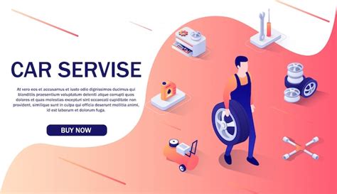 Медиа или печатная реклама для автосервиса | Бесплатно векторы